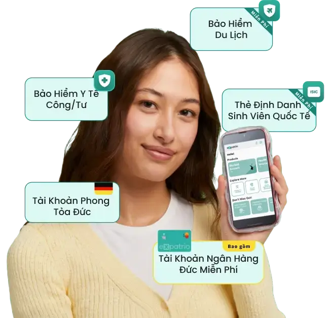 Expatrio | Tài Khoản Phong Toả & Bảo Hiểm Y Tế xin Visa Đức